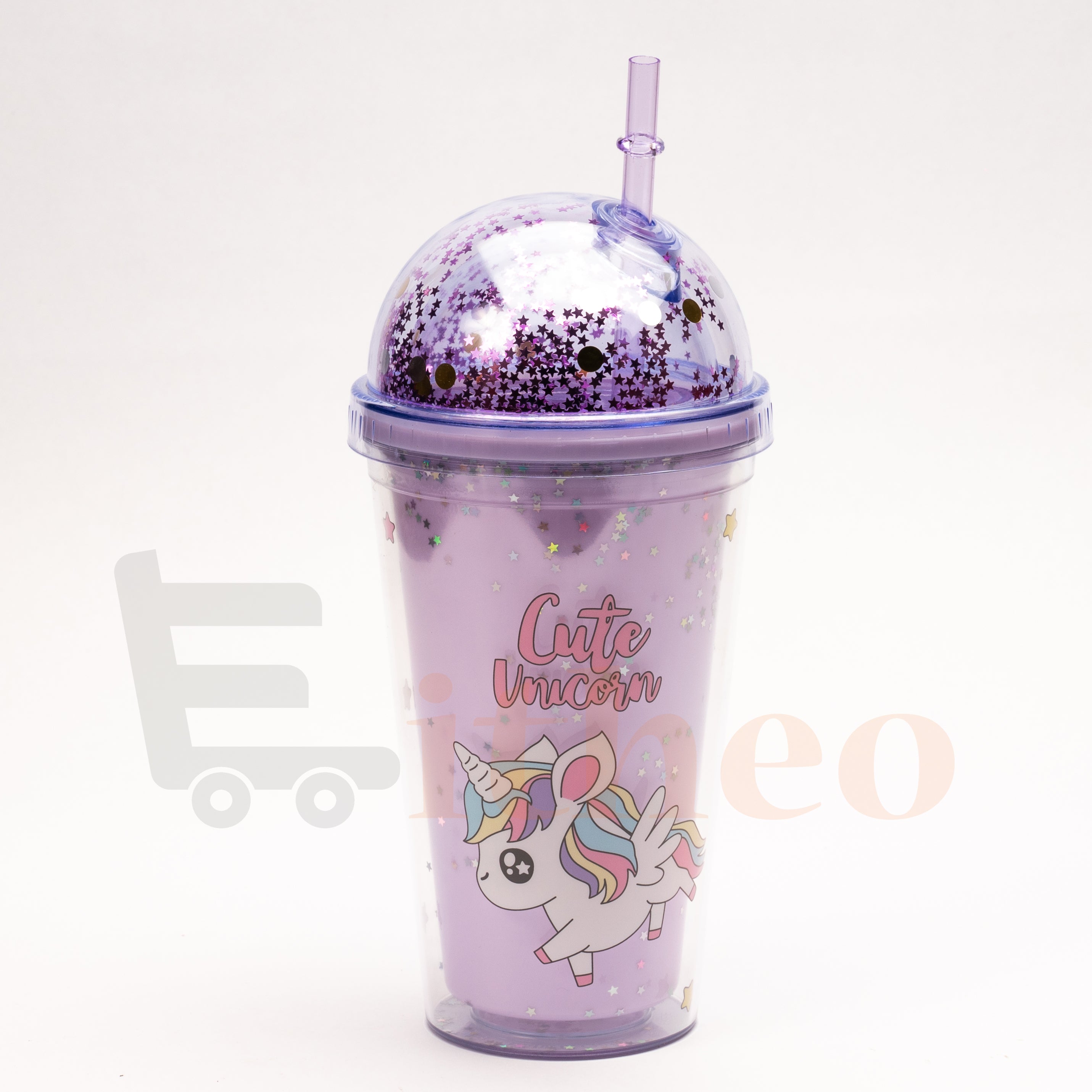 Unicorn Sipper Tumbler with Straw- Purple – Eitheo